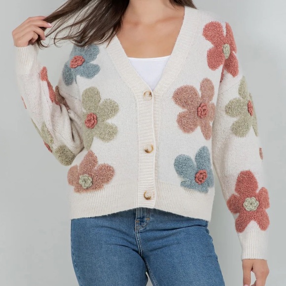 Sweaters | 59 Cost Last 1 Gorgeous 3d Brown Sweater Cardigan | Poshmark